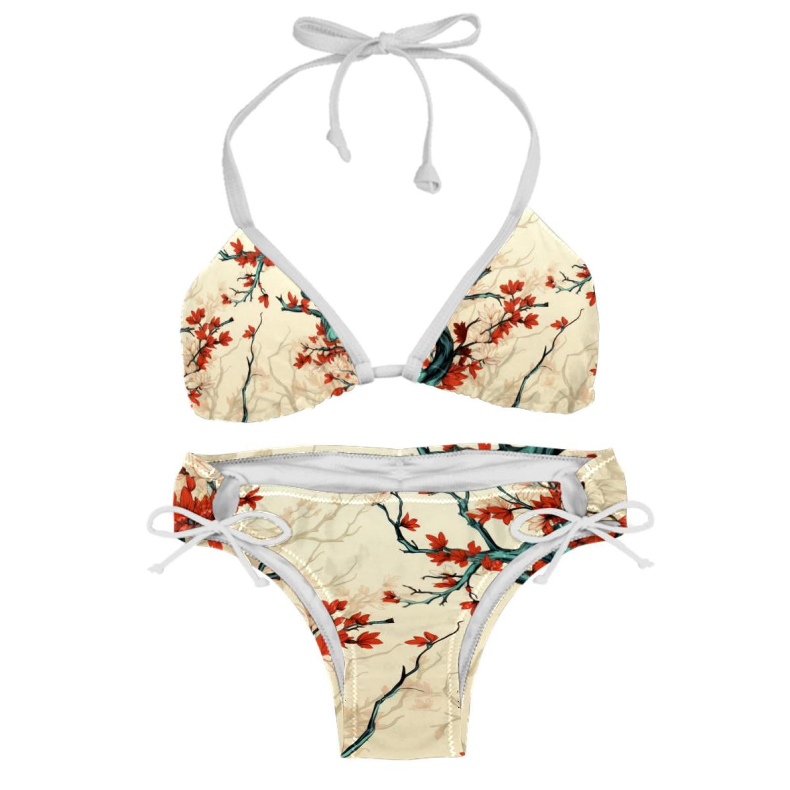 Tree Detachable Sponge Adjustable Strap Bikini Set Two-Pack for ...