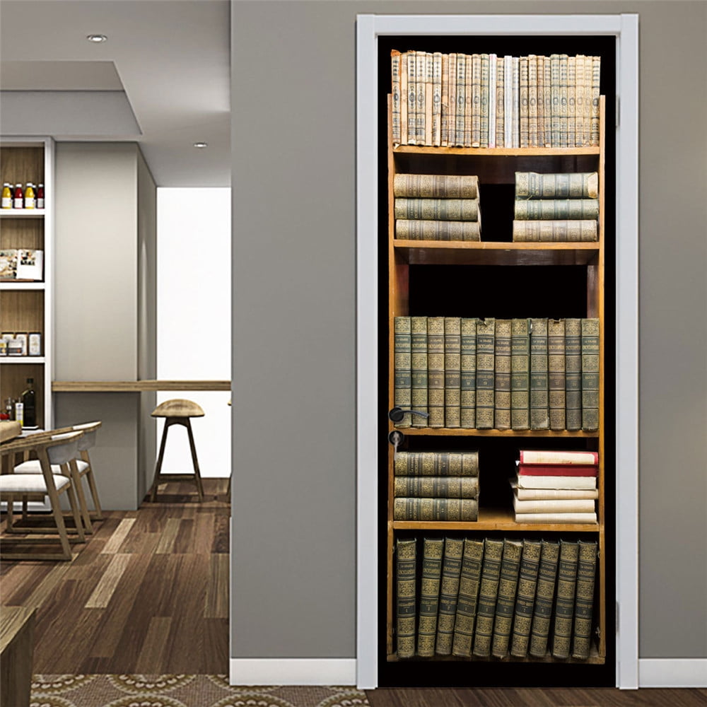 Tree Deursticker D Green Painting Visual Extension Door Sticker Mural ...