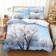 Tree Duvet Cover Set Snow Winter Style Beautiful Landscape 3D Print ...