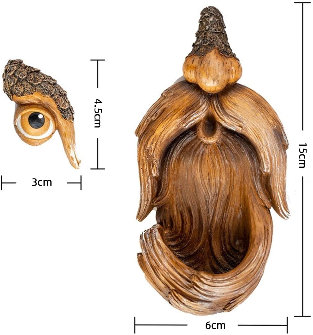 Tree Face Decor Bird Feeder Outdoor, Halloween Funny Tree Face Outdoor ...