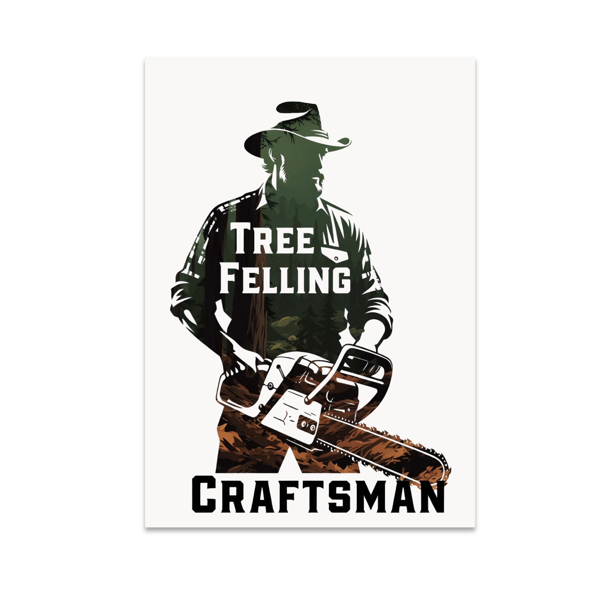 Tree Felling Craftsman Art Print - Lumberjack Enthusiast - 13x19 Poster ...