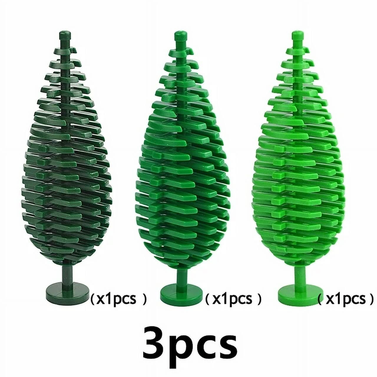 Tree Flower Grassland Natural Forest Plant 3Pcs Building Blocks Pine ...