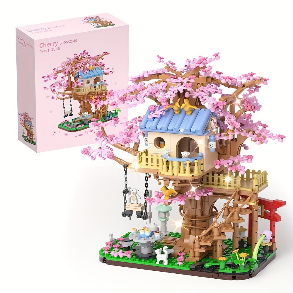[Tree Flowers House Building Kit] Cherry Blossom Tree Building Kit ...