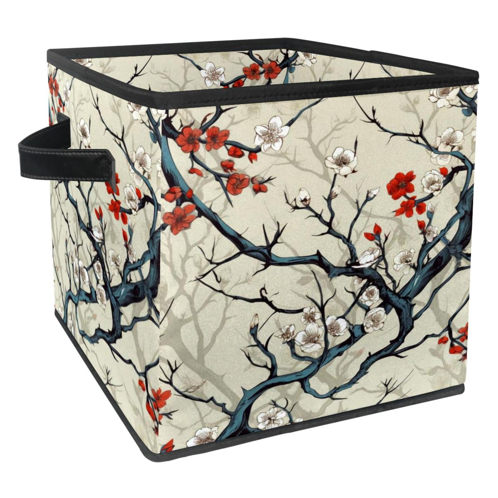 Tree Foldable Clothes Storage Baskets with Handle - 10.8"x10.5"x10.6 ...