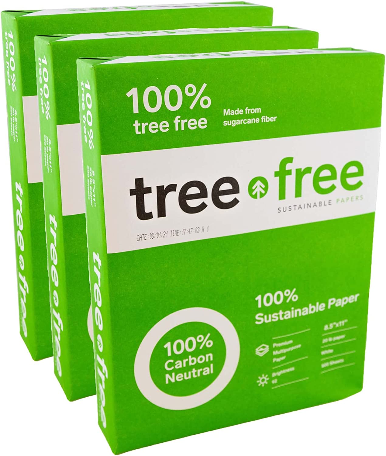 Tree Zero Copy Paper, 20lb, 8.5x11, 92 Bright, 1 Ream-500 Sheets ...