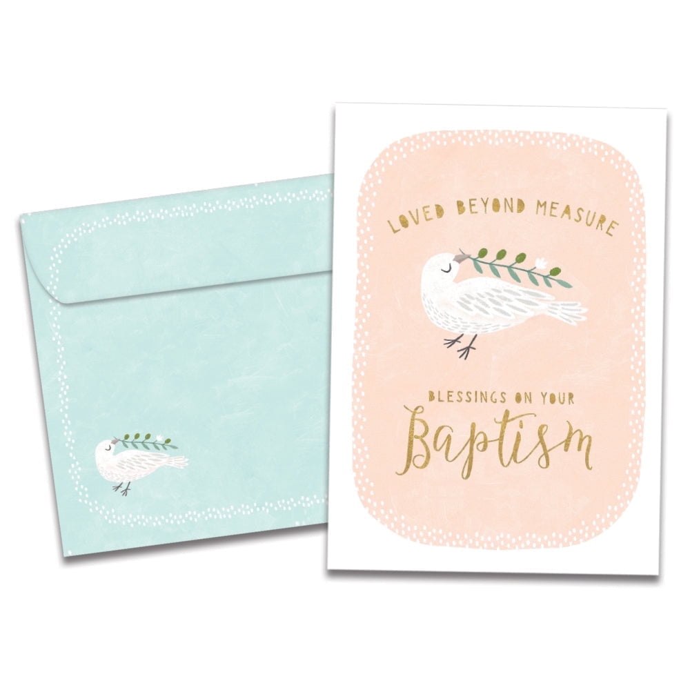 Tree-Free Greetings Baptism Greeting Card, 5x7, Loved Beyond Measure ...