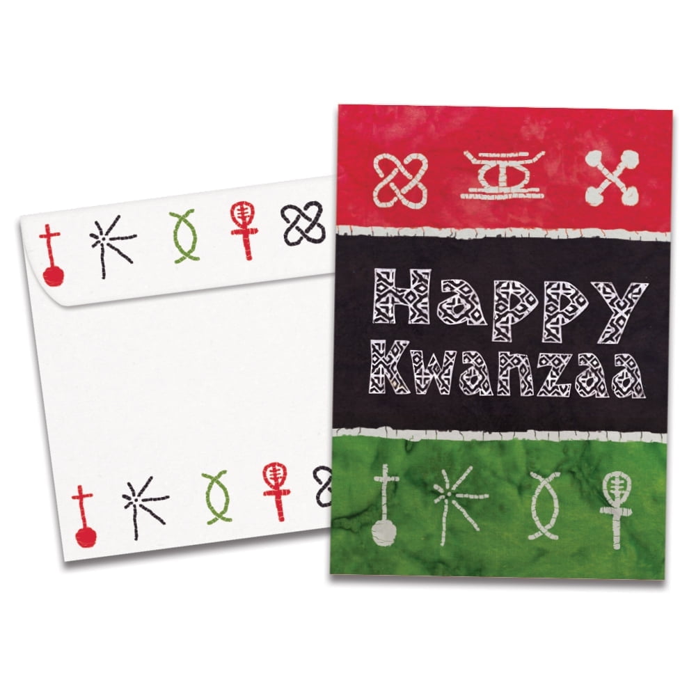 Tree-Free Greetings Kwanzaa Greeting Card, 5x7, Batik Kwanzaa (GO63103 ...