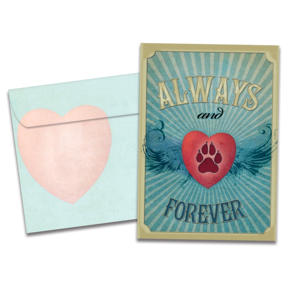 Tree-Free Greetings Pet Sympathy Greeting Card, 5x7, Friends Forever ...