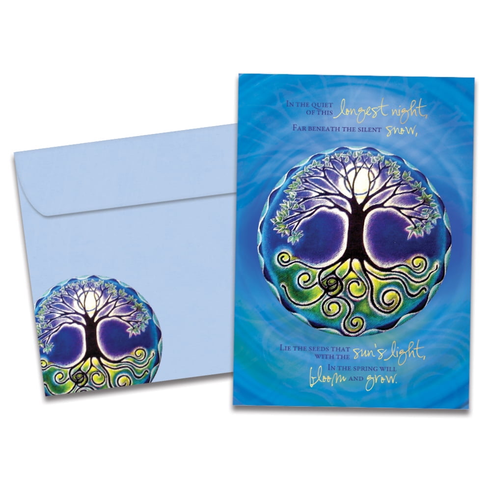Tree-Free Greetings Solstice Greeting Card, 5x7, Longest Night Mandala ...
