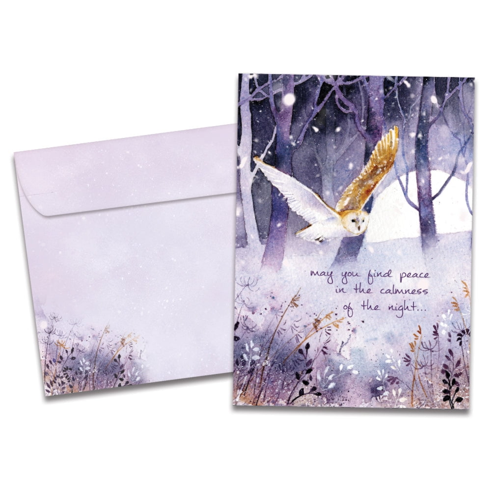 Tree-Free Greetings Solstice Greeting Card, 5 x 7, Owl Calmness ...