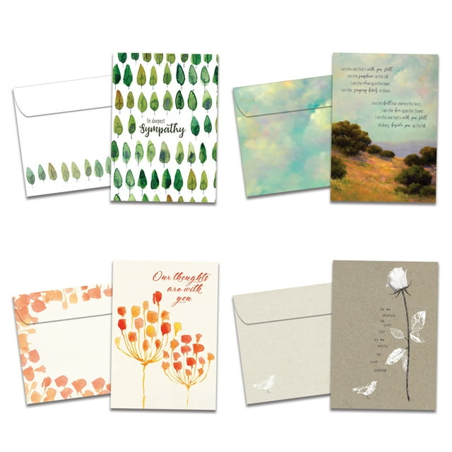 Tree-Free Greetings Sympathy Greeting Card 16 Pack, 100% Recycled Paper ...
