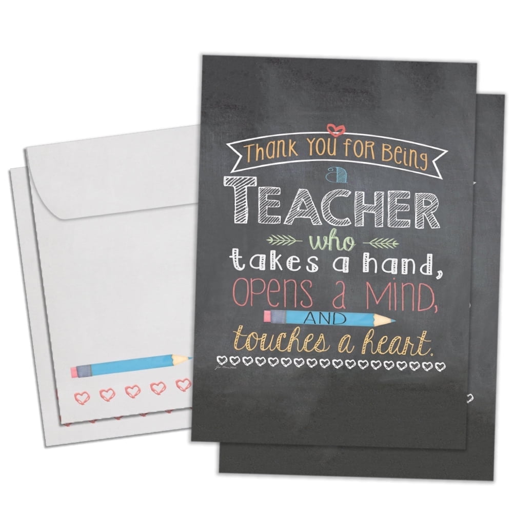 Tree-Free Greetings Teacher Appreciation Greeting Card 2 Pack, 5x7 ...