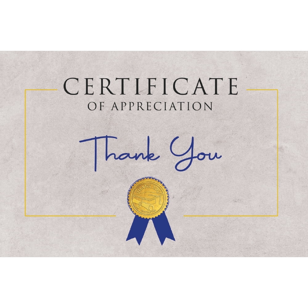 Tree-Free Greetings Thank You Greeting Card 12 Pack, 4x6, Diploma Style ...