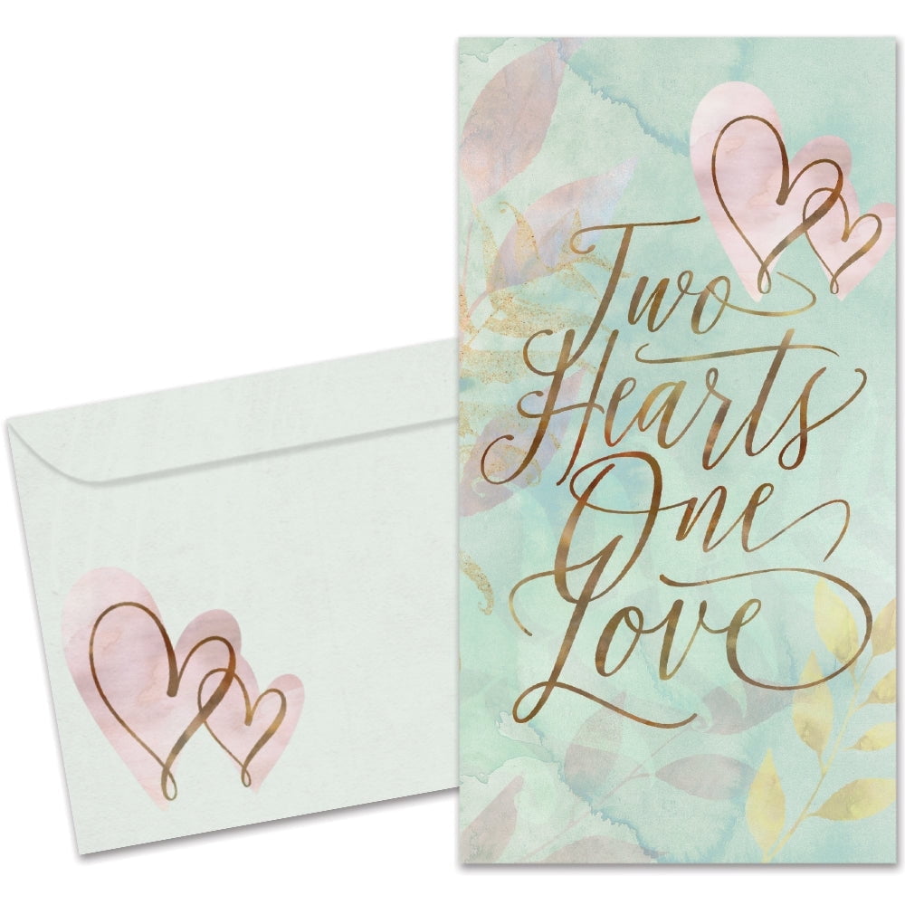 Tree-Free Greetings Wedding Greeting Card, 3.7x7, Two Hearts (ZO70246 ...