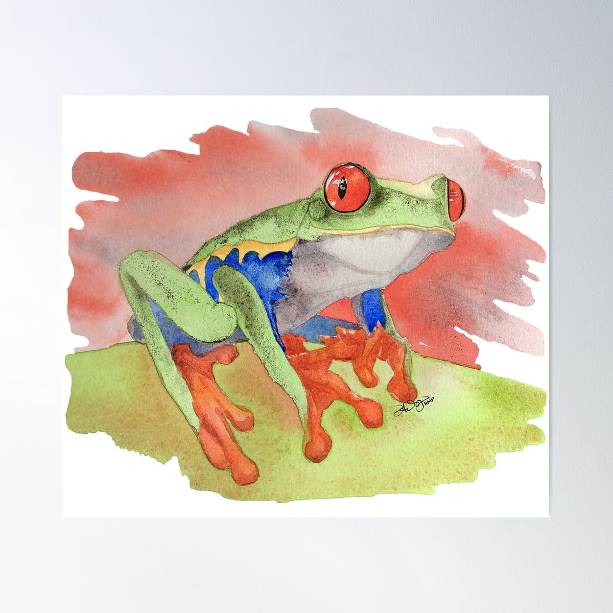 Tree Frog Poster Wall Art, Modern Wall Decor For Living Room Bedroom ...