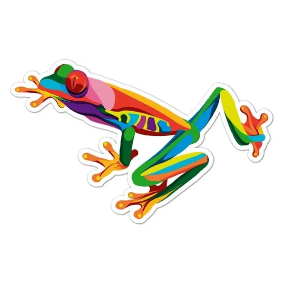 Tree Frog Sticker Indoor Outdoor Phone Decal Water Bottle Stickers Car ...