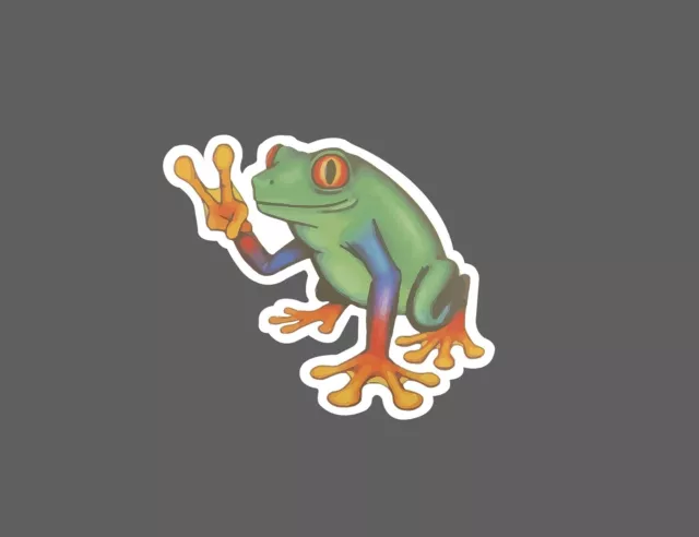 Tree Frog Sticker Peace Waterproof Sticker Phone Decal Water Bottle ...