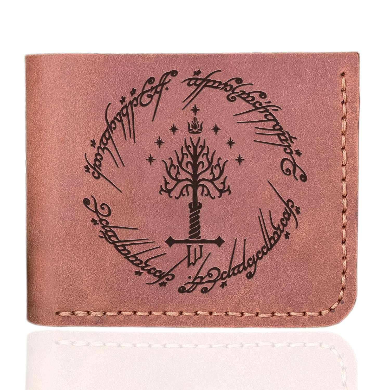 Tree of Gondor Lord Rings Wallet, Handmade Bifold Leather Wallet for ...