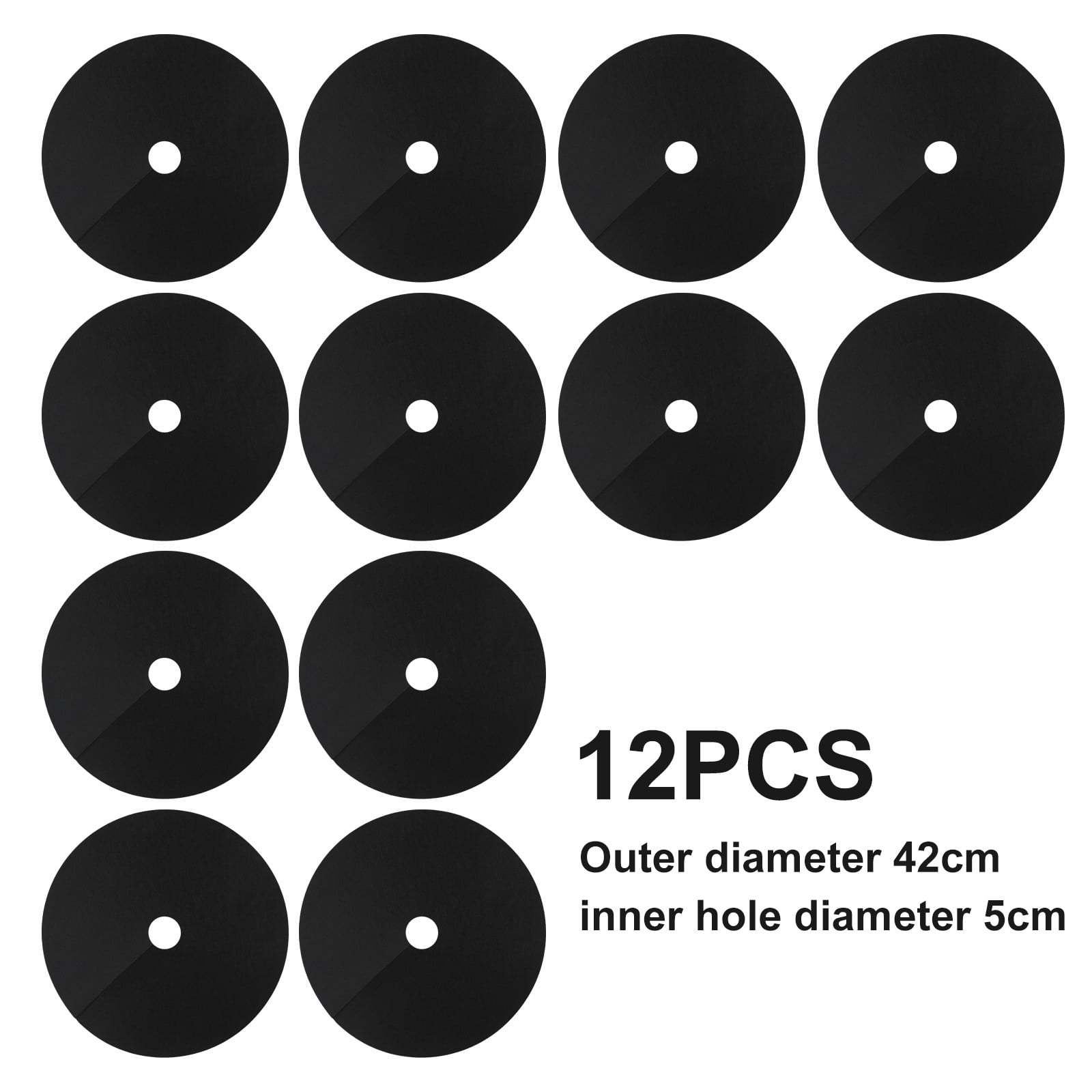 Tree Guard Mulch Ring Mats Set of 12 - Non-Woven Fabric Plant ...