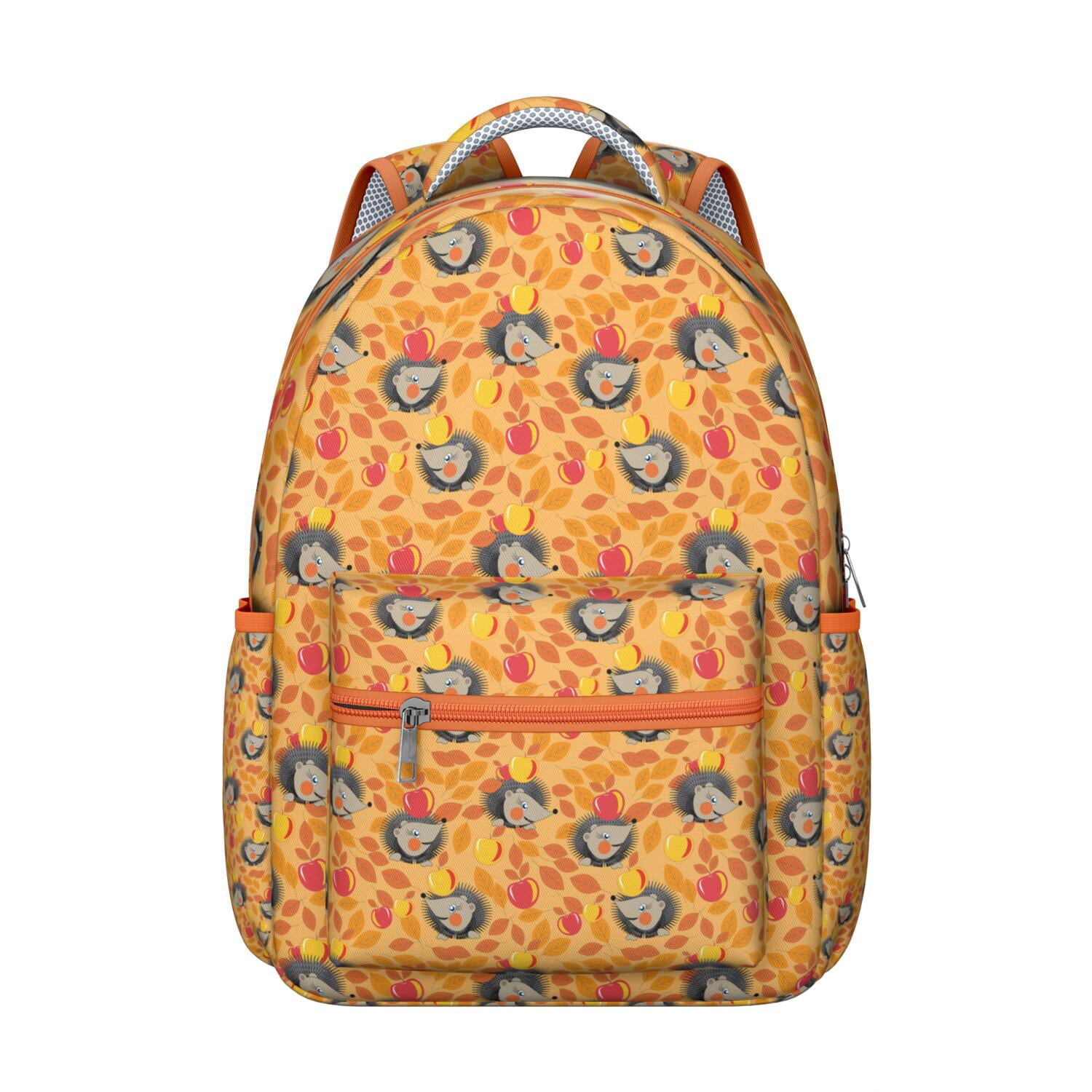 Tree & Hedgehog Artistic Pattern Waterproof Student Backpack ...