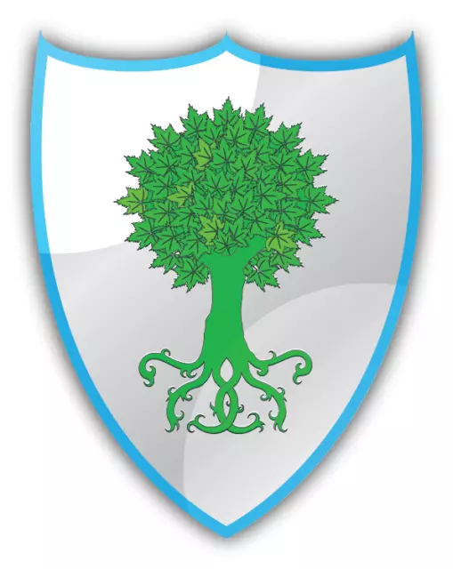 Tree Heraldic Shield Sticker Phone Decal Water Bottle Stickers Car ...