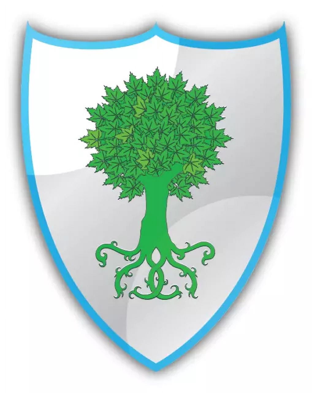 Tree Heraldic Shield Sticker Phone Decal Water Bottle Stickers Car ...