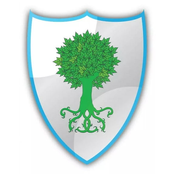 Tree Heraldic Shield Sticker Phone Decal Water Bottle Stickers Car ...