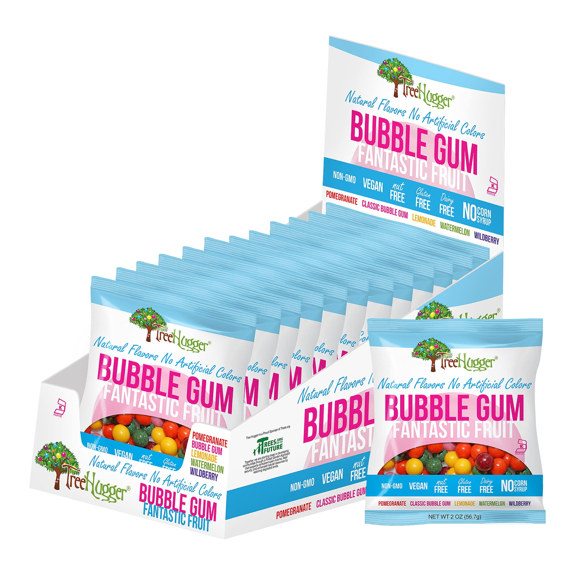 TREEHUGGER Fantastic Fruit Bubble BCF26 Gum, 2 OZ - Walmart.com