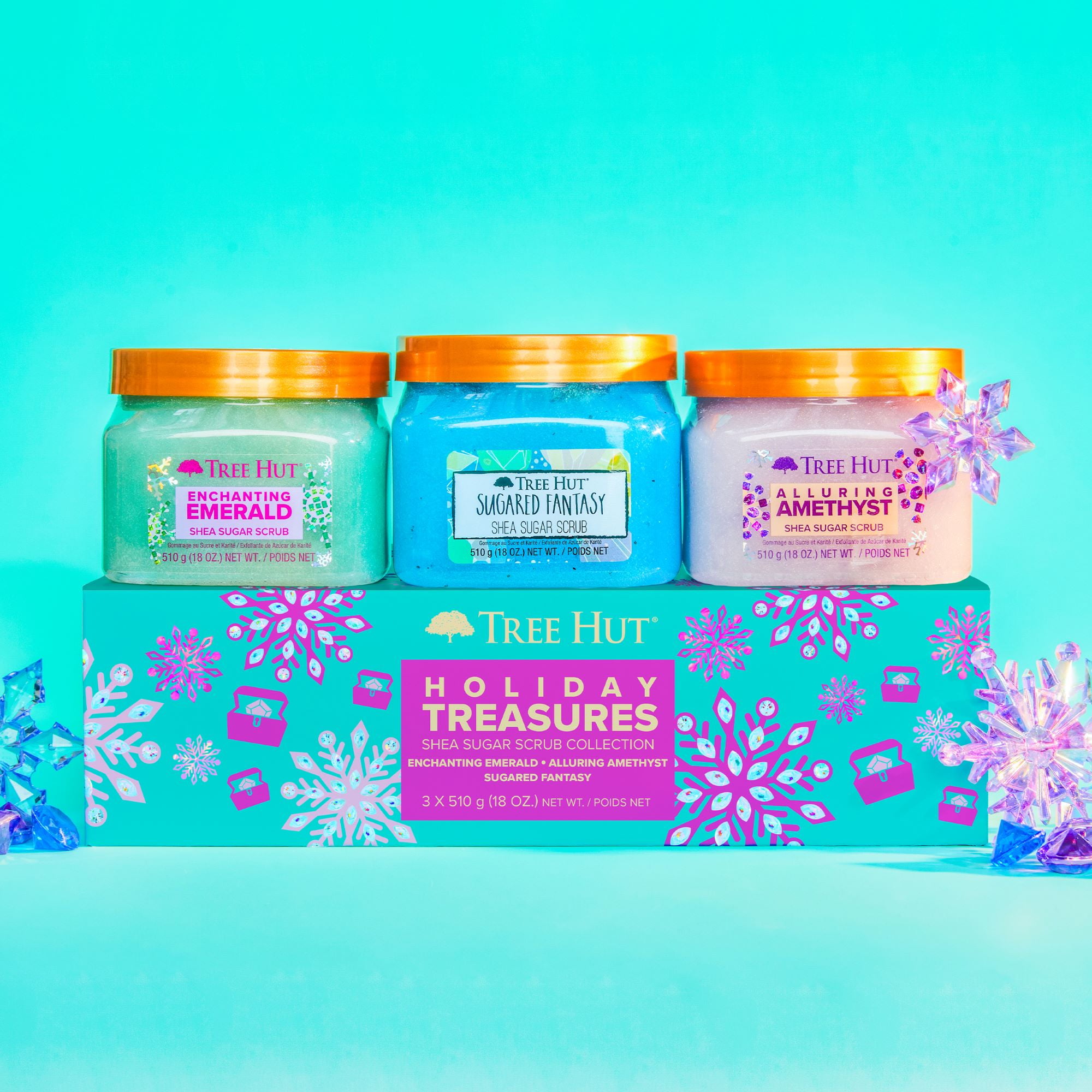 Tree Hut Holiday Treasures Body Scrub Gift Set - Walmart.com