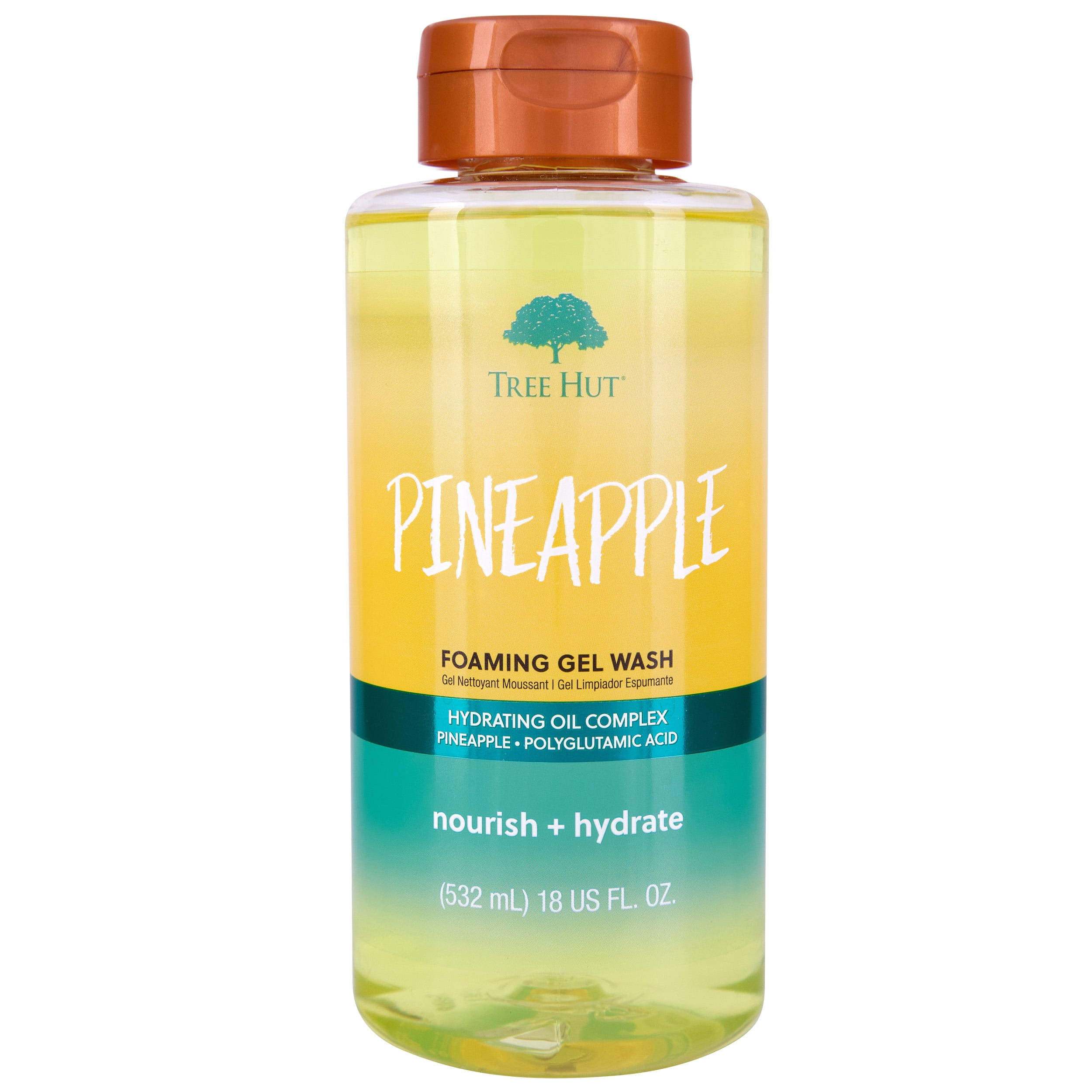 Tree Hut Pineapple Foaming Gel Wash, 18 fl oz - Walmart.com