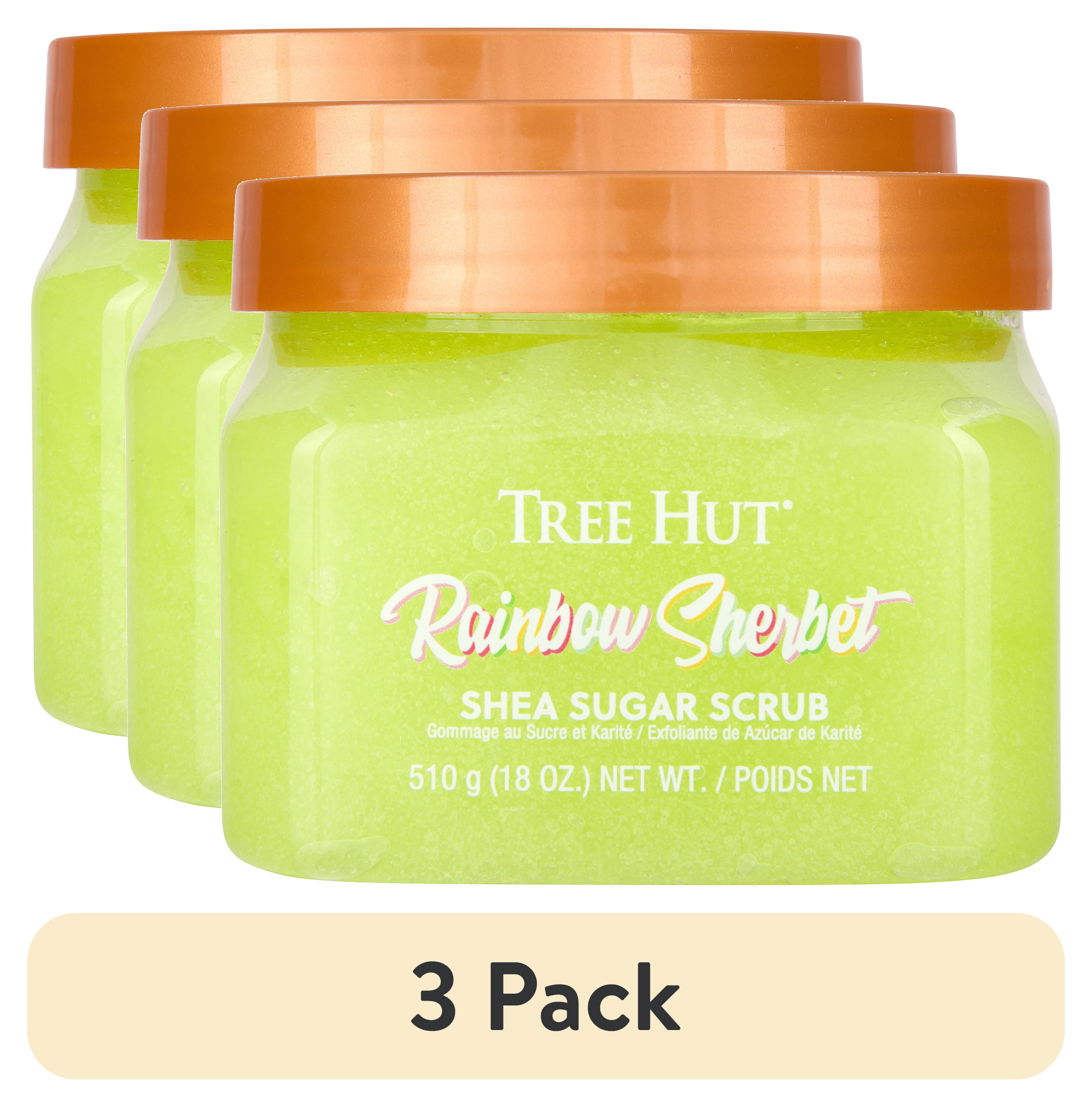 (3 pack) Tree Hut Rainbow Sherbet Shea Butter Sugar Body Scrub, 18 oz ...