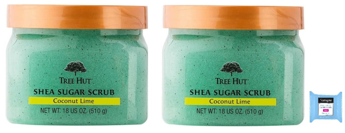 Tree Hut Shea Sugar Body Scrub, Coconut Lime,18oz, 2PK, With Single ...