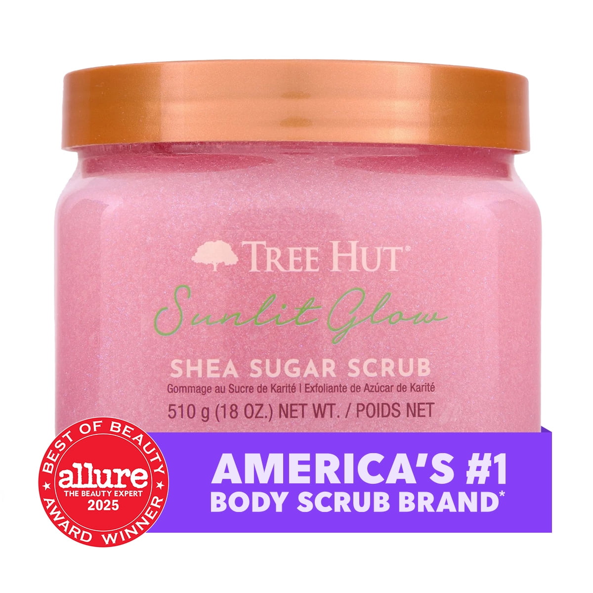 Tree Hut Sunlit Glow Shea Butter Sugar Body Scrub, 18 oz - Walmart.com