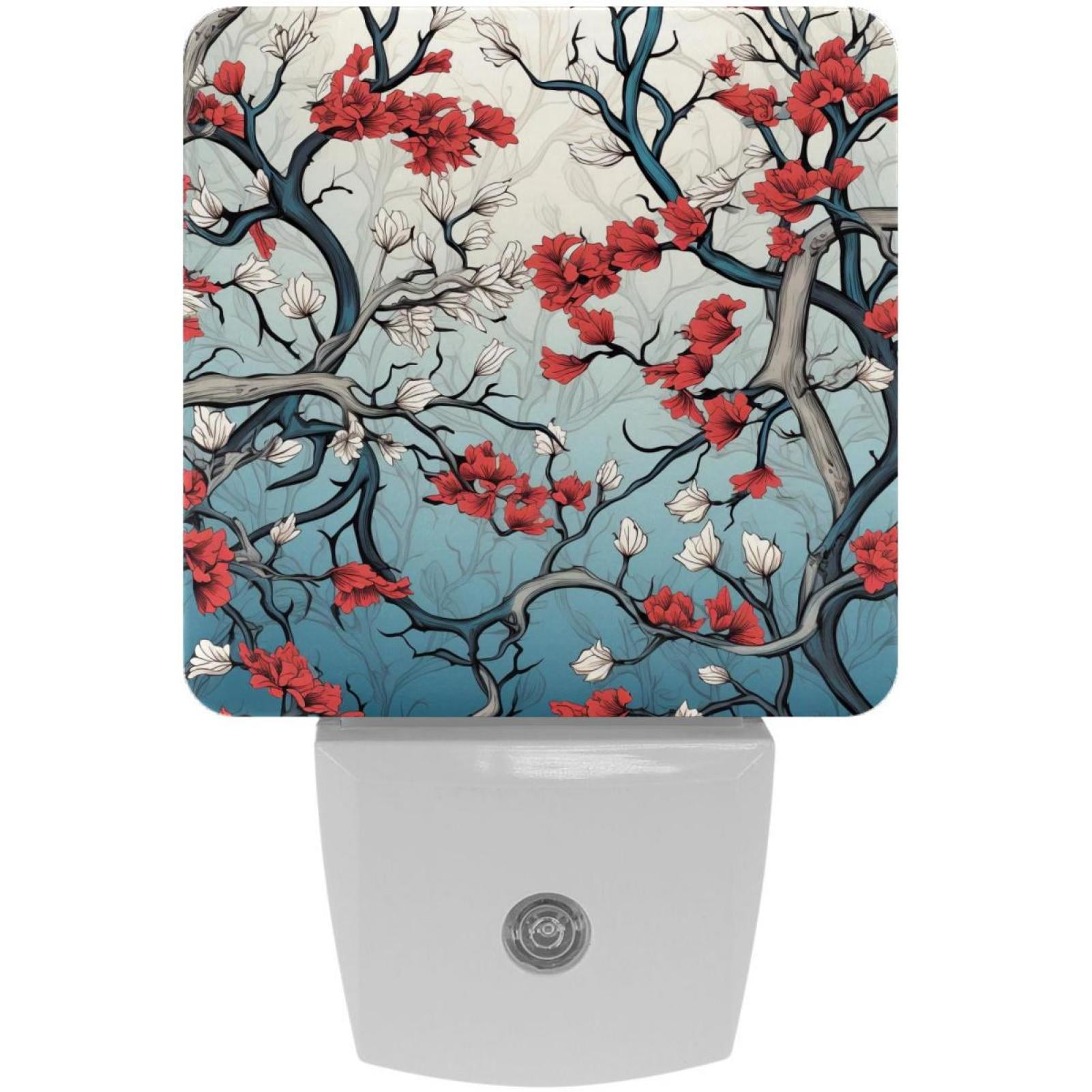 Tree LED Square Night Lights - Energy Efficient Bedside Lamp with Soft ...