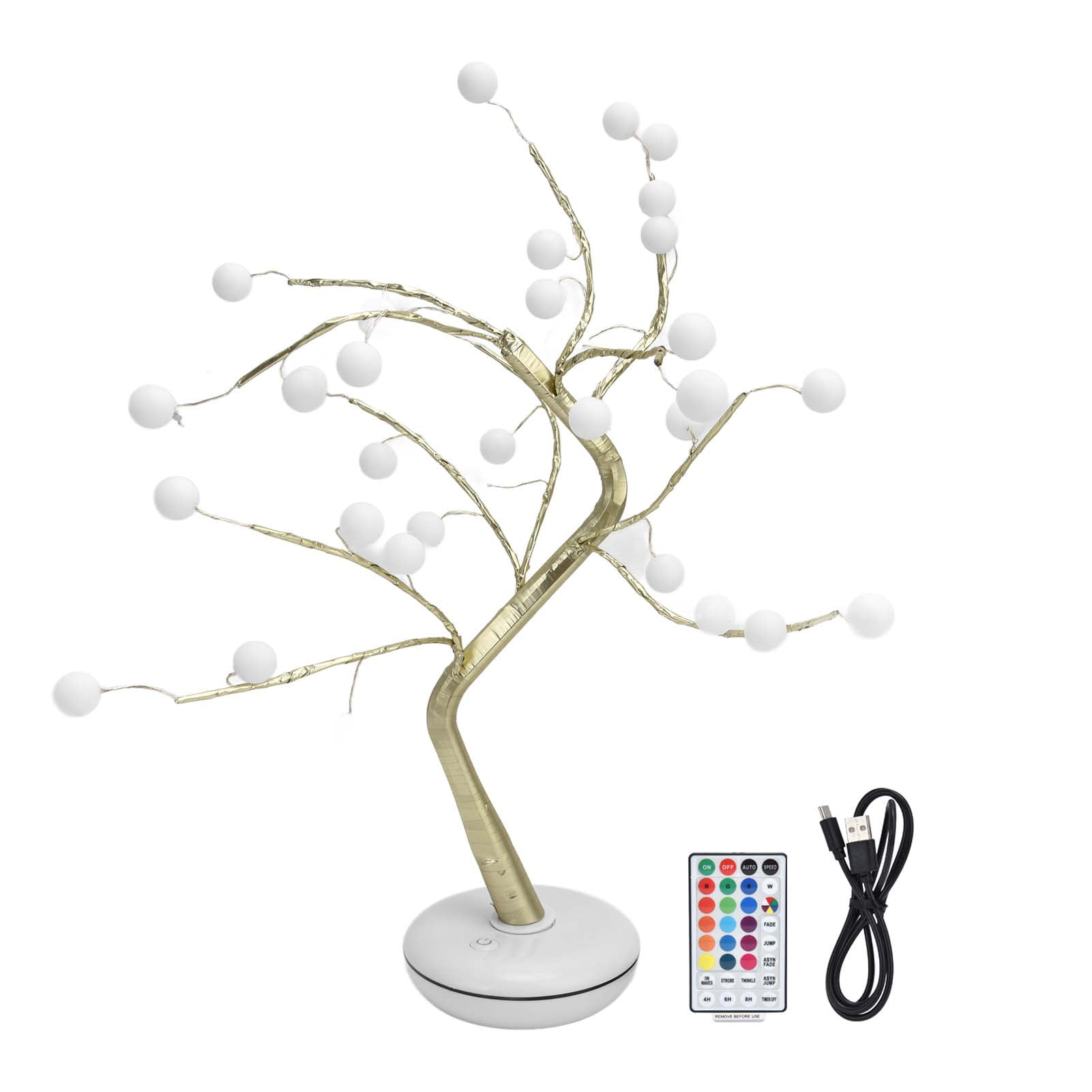 Tree Lamp 36leds USB Powered Or Battery Powered Remote Control RGBW DIY ...