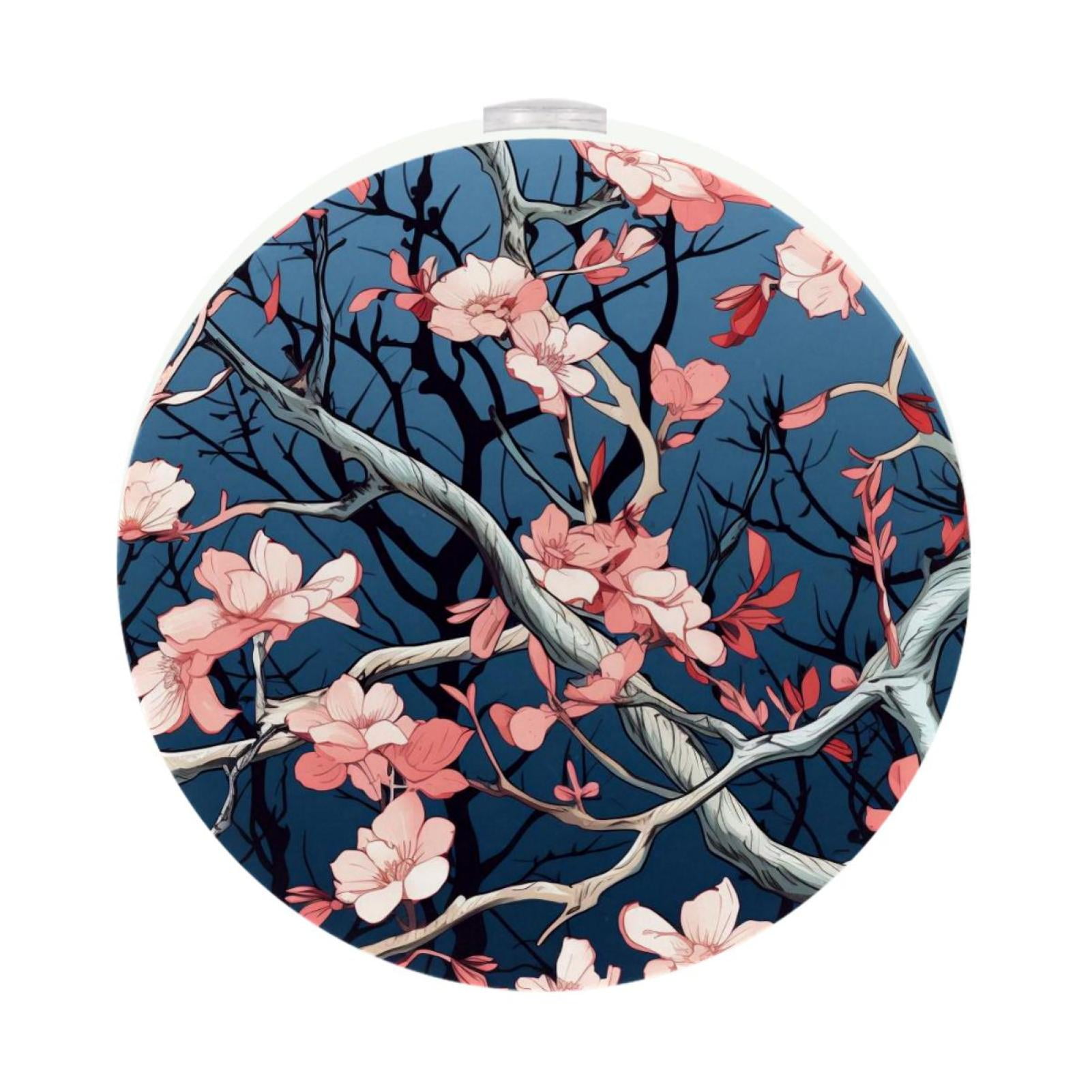 Tree Led Round Night Light-2pcs, Gentle Glow Plug in Wall Lamp for ...