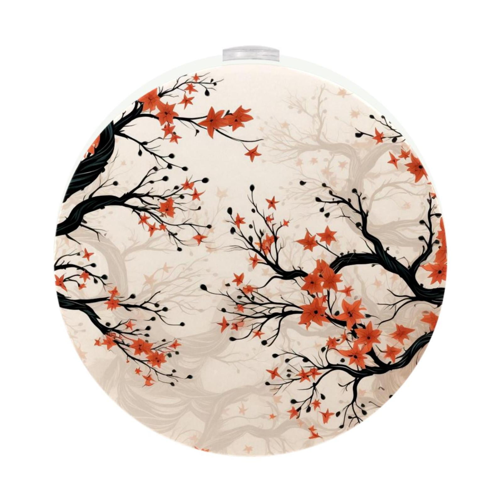 Tree Led Round Night Light-2pcs Set, Battery Powered Mini Portable Soft ...