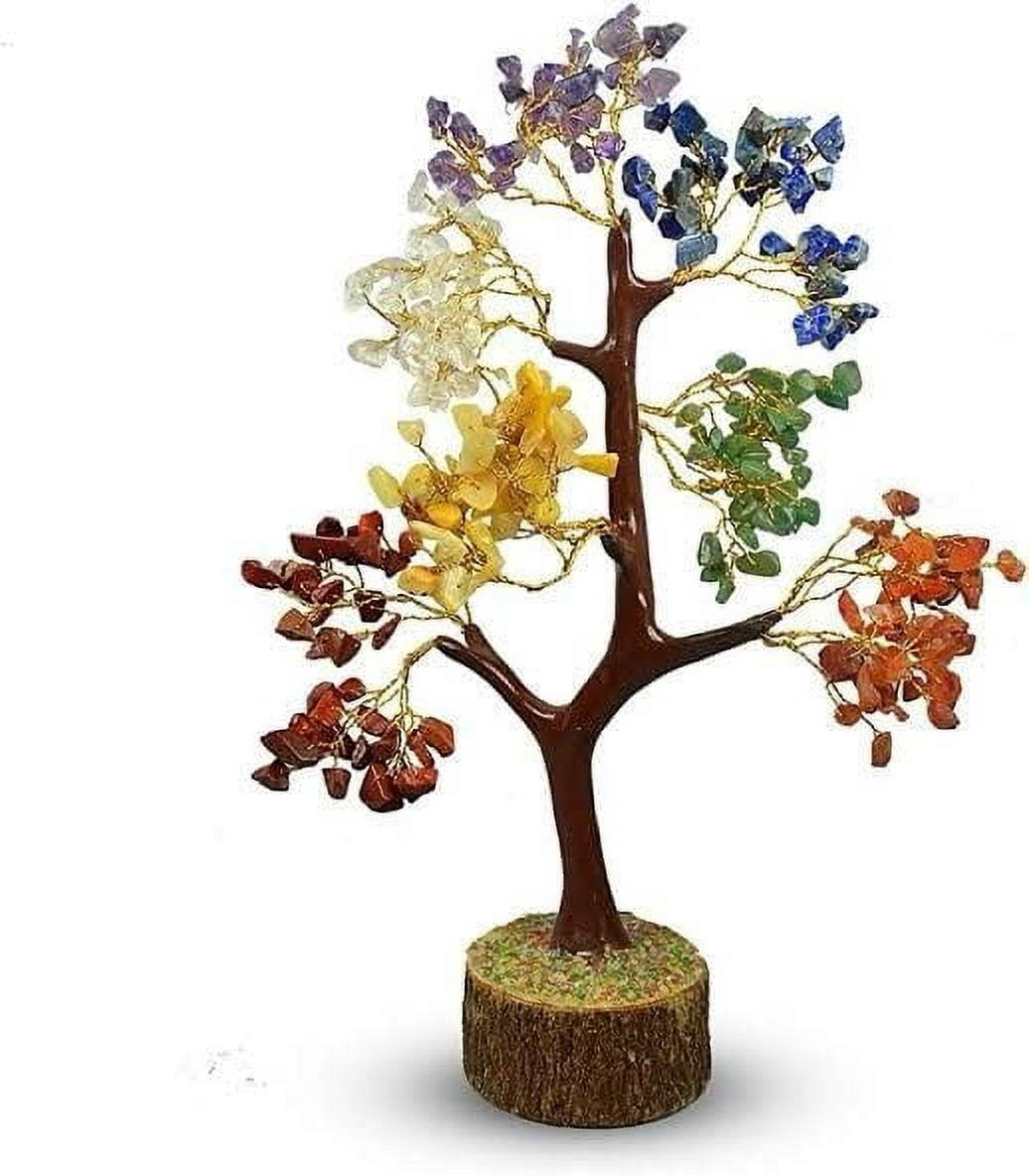 Tree of Life 7 Chakra Crystal Decor Natural Healing Gemstones Handmade ...