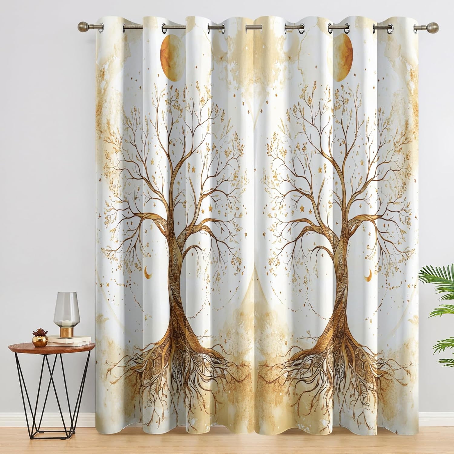 Tree Of Life Curtains For Bedroom - Tree Of Life Window Curtains, Norse ...