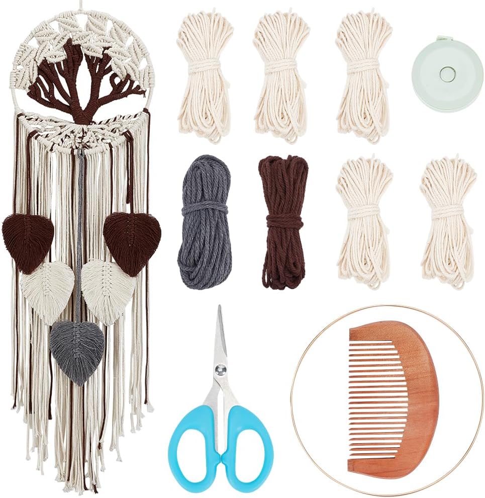 Tree of Life DIY Macrame Kit Leaves Macrame Tapestry Macrame Wall ...