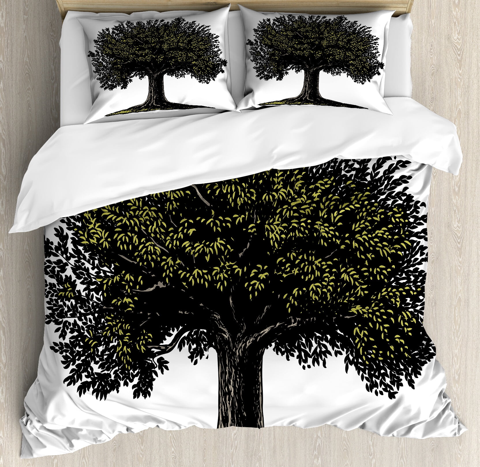 Tree of Life Duvet Cover Set, Digital Design of Mature Fruit Tree in ...