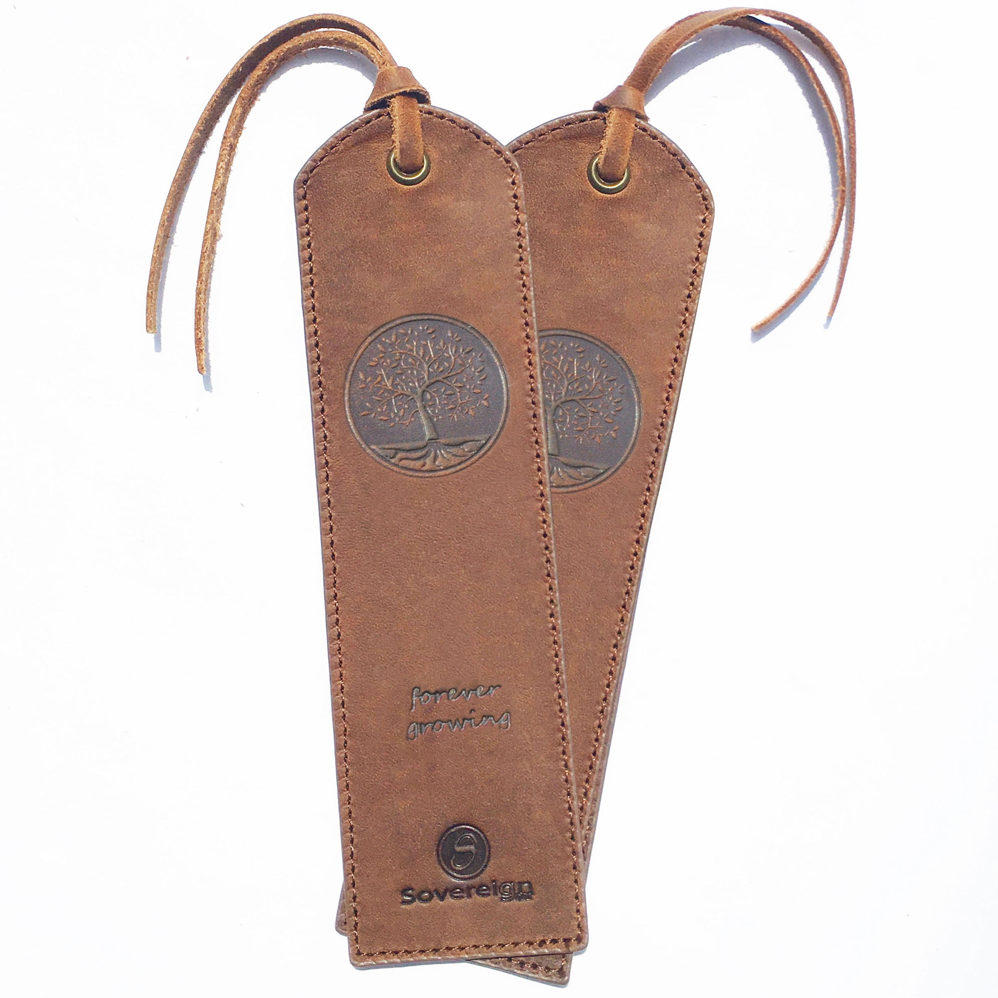Tree of Life Leather Bookmark Handmade - 2 Genuine Leather Bookmarks ...