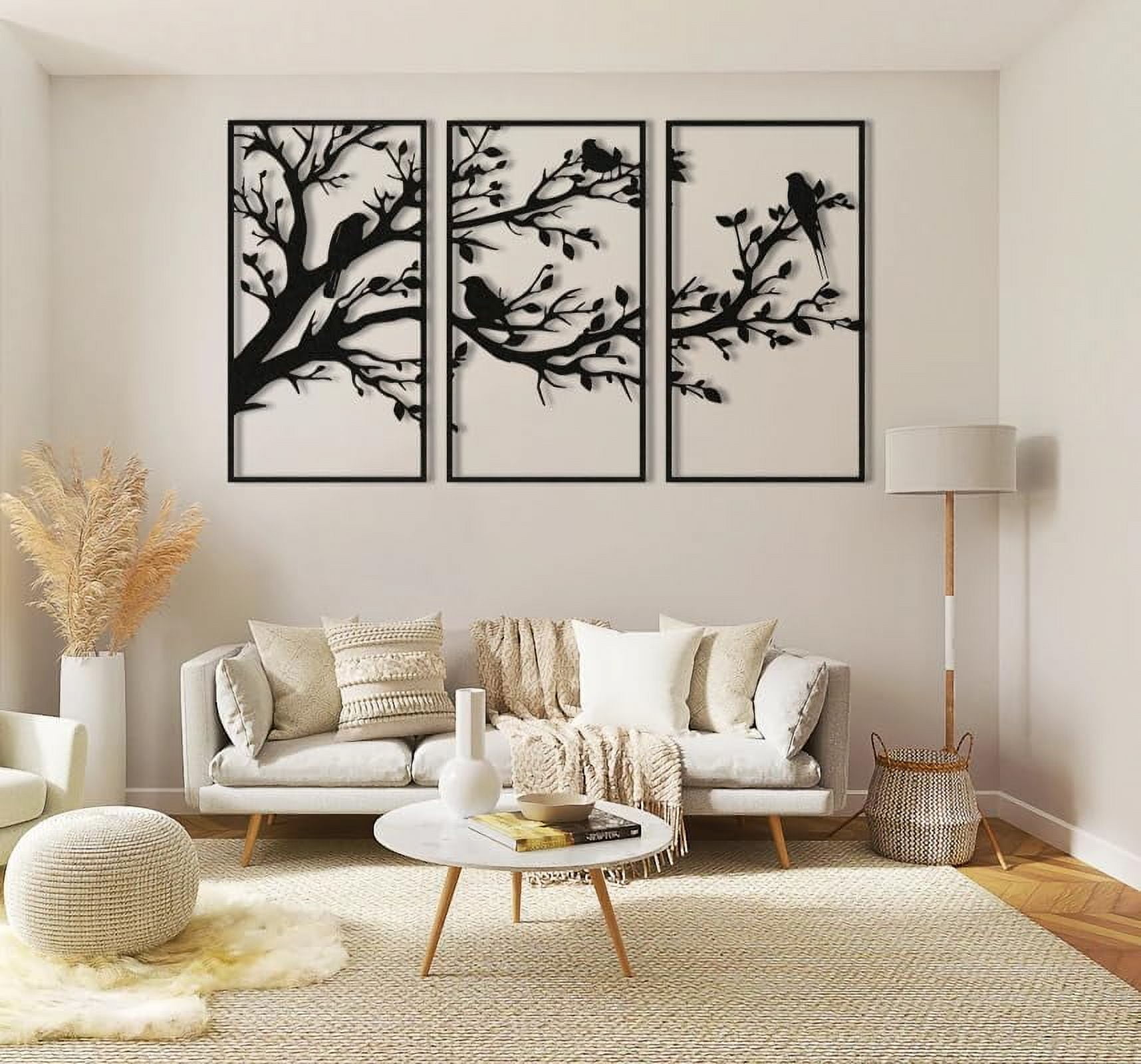 Tree of Life Metal Wall Art, Birds and Branch Metal Wall Decor, Metal ...
