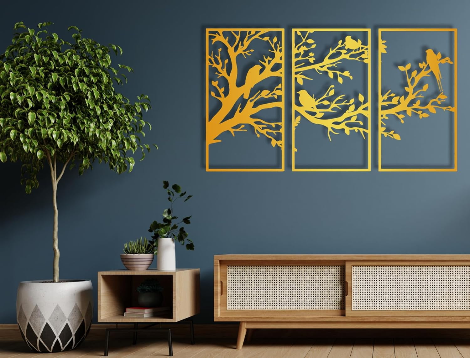 Tree of Life Metal Wall Art, Birds and Branch Metal Wall Decor, Metal ...
