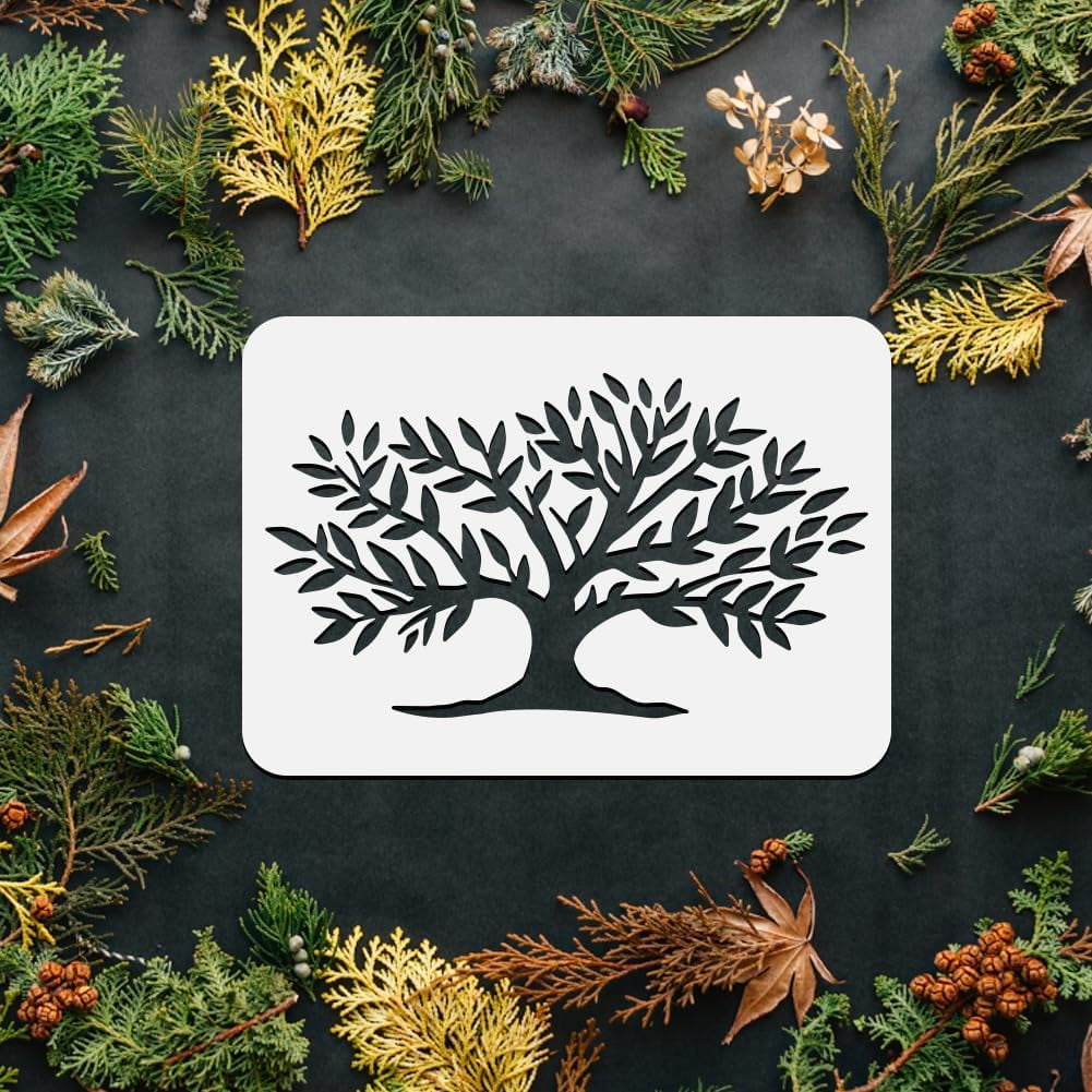 Tree of Life Painting Stencils 11.7x8.3inch Branches Pattern Reusable ...