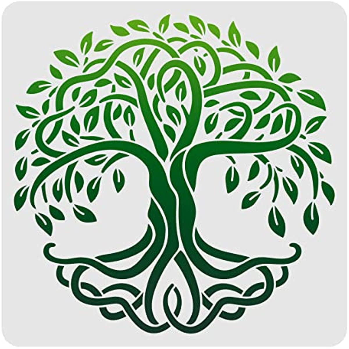 Tree of Life Pattern Stencils Decoration Template Plastic Tree Drawing ...