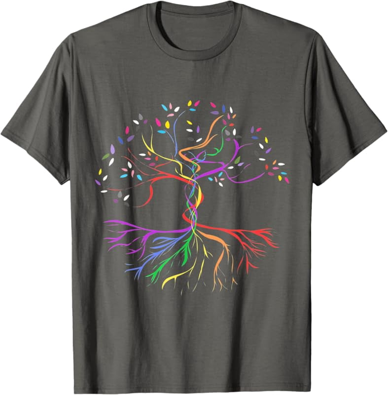 Tree Life Rainbow LGBT Cool Gay Pride Flag Ally T-Shirt - Walmart.com