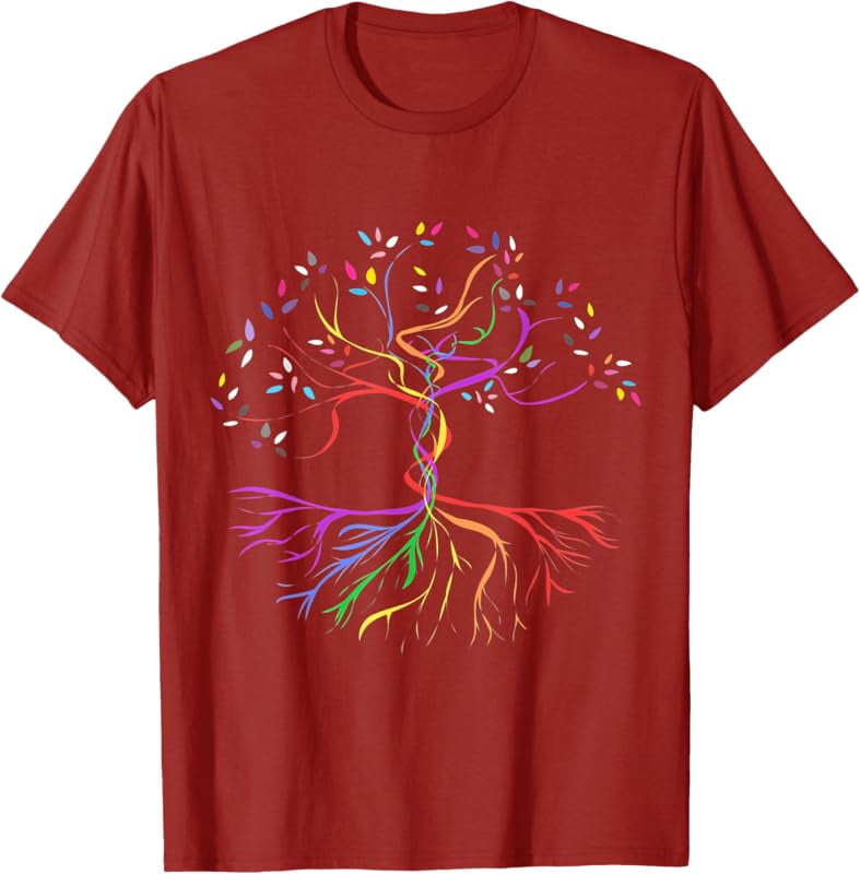 Tree Life Rainbow LGBT Cool Gay Pride Flag Ally T-Shirt - Walmart.com