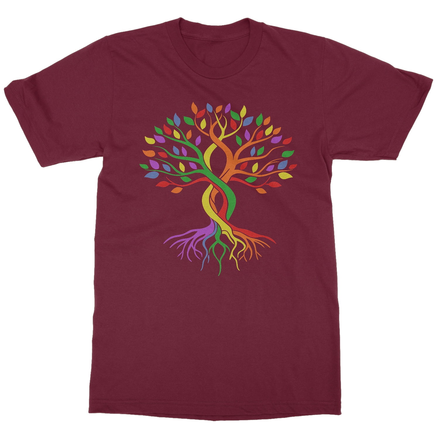 Tree Life Rainbow – LGBTQ Pride Month Tribute Unisex T-Shirt (Maroon ...