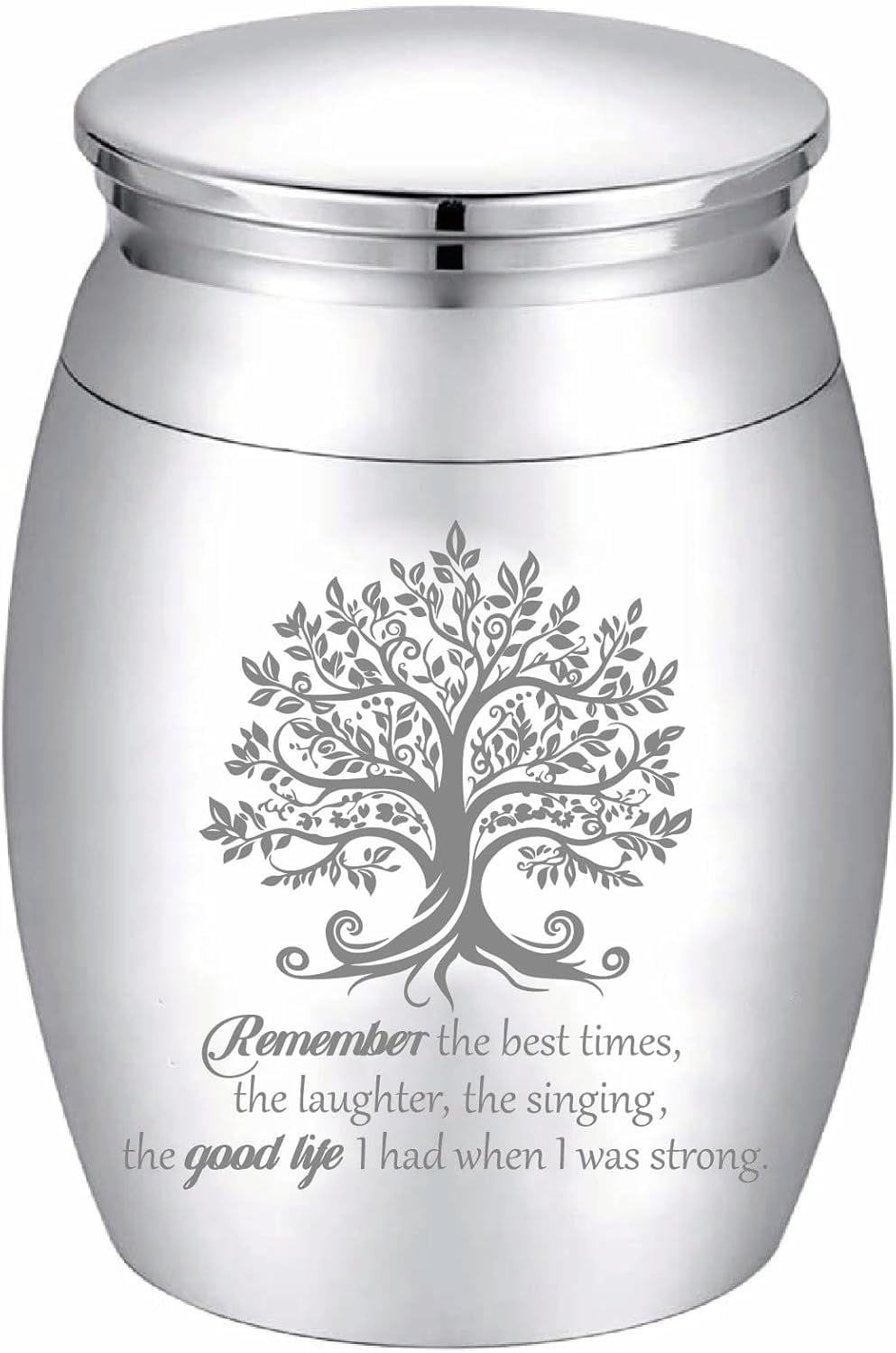 Tree of Life Small Keepsake Urn Stainless Steel Mini Cremation Urn ...